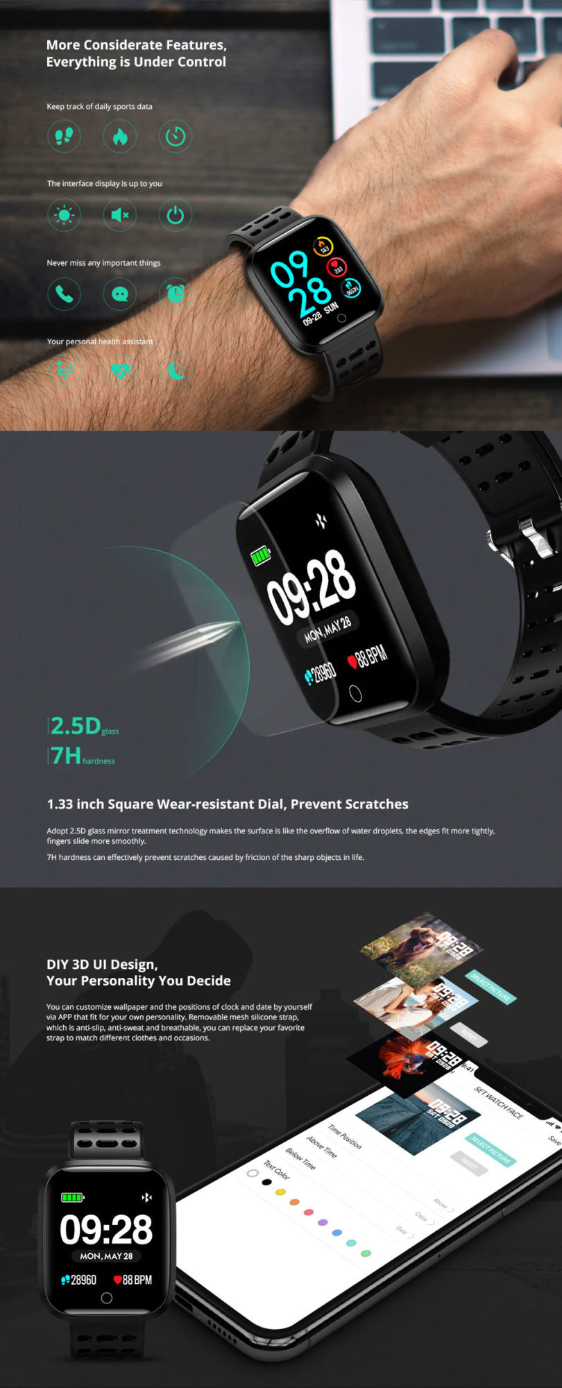 Lenovo E1 Smart Watch - Penguin.com.bd