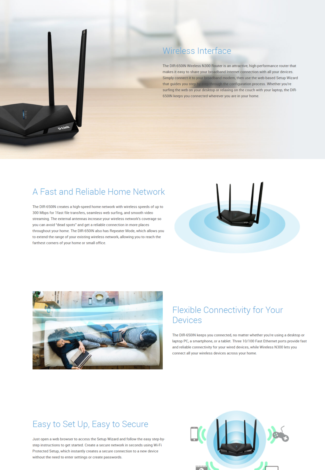 D-Link DIR-650IN Wireless N300 Router Price in Bangladesh (BD) | Alflip