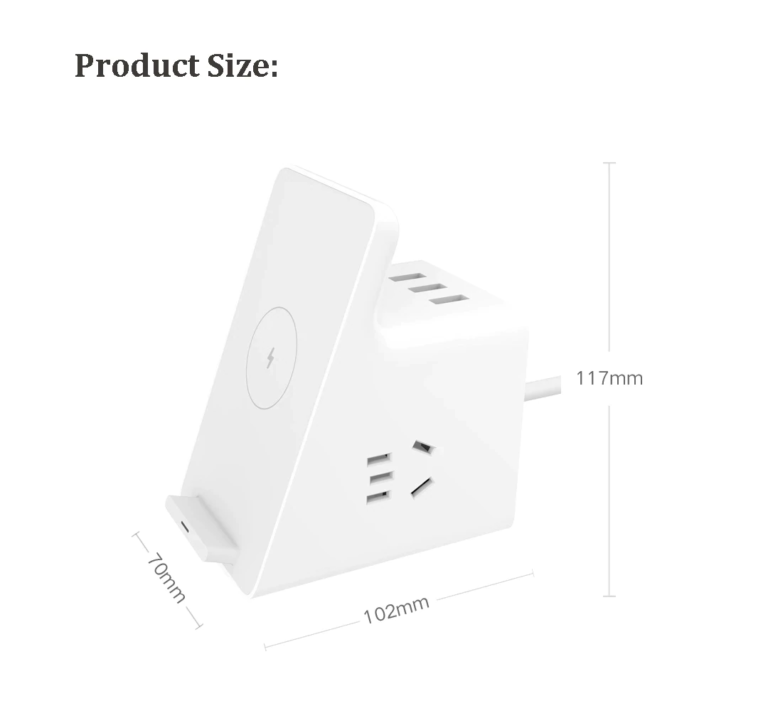 Xiaomi 10W Vertical Wireless Charging Socket with 3 USB Port - Penguin ...