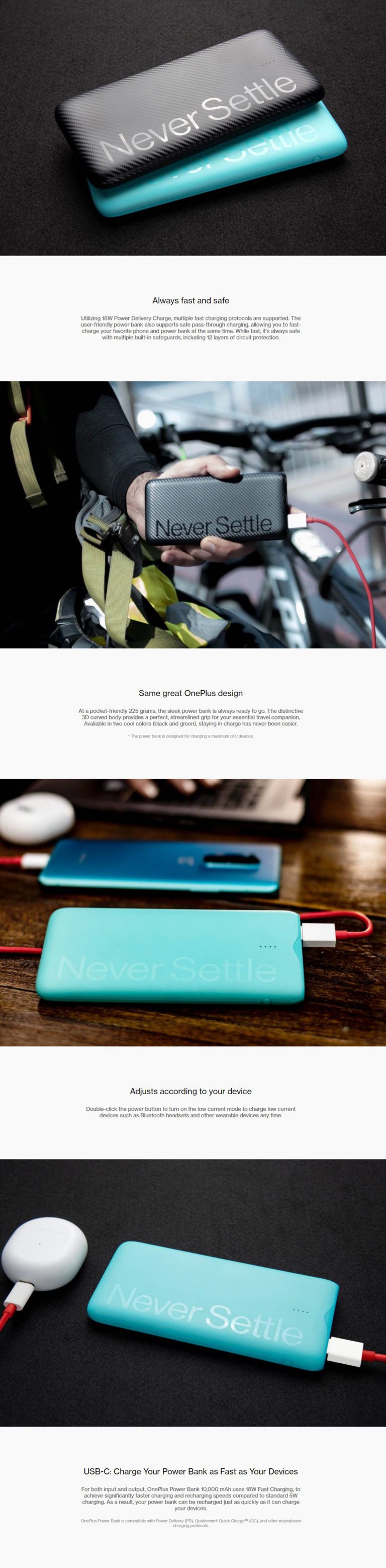 OnePlus Power Bank 10000mAh - Black - Penguin.com.bd