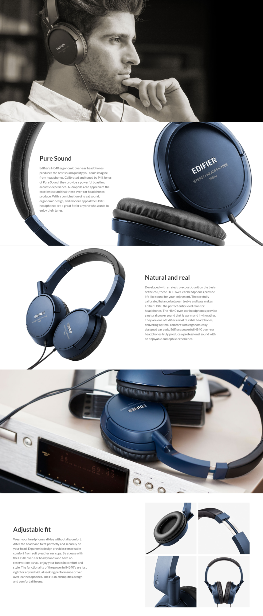 Edifier H840 Over-Ear Headphone - Penguin.com.bd