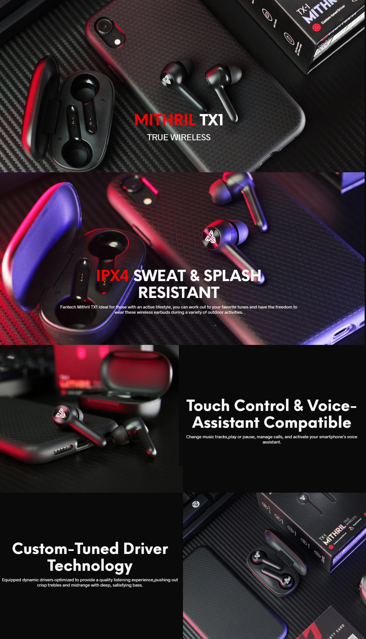 Fantech TX1 Mithril True Wireless Earbud - Penguin.com.bd