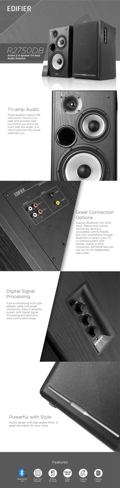 Edifier R2750DB Studio Series Wireless Speakersp - Penguin.com.bd