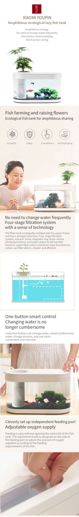 Xiaomi HFJH C180 Geometry Aquarium Small - Penguin.com.bd