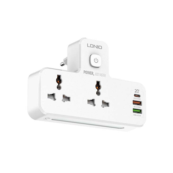 LDNIO Power Strip 2 Port with 2 USB and 1 USB-C PD & QC3.0 EU (SC2311 ...