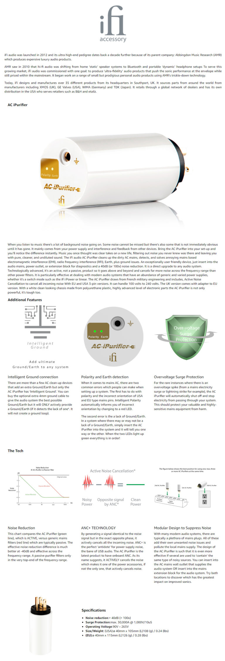 iFi AC iPurifier Active Noise Filter - Penguin.com.bd