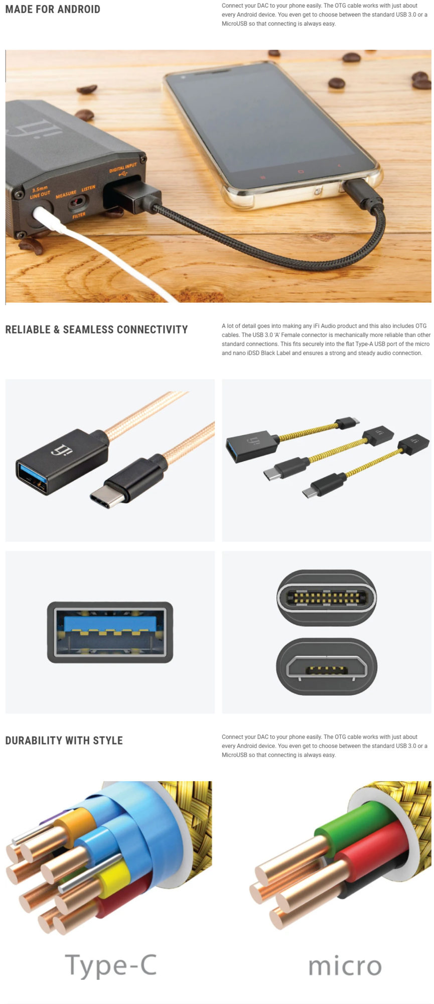 iFi Type-C OTG Cable - Penguin.com.bd
