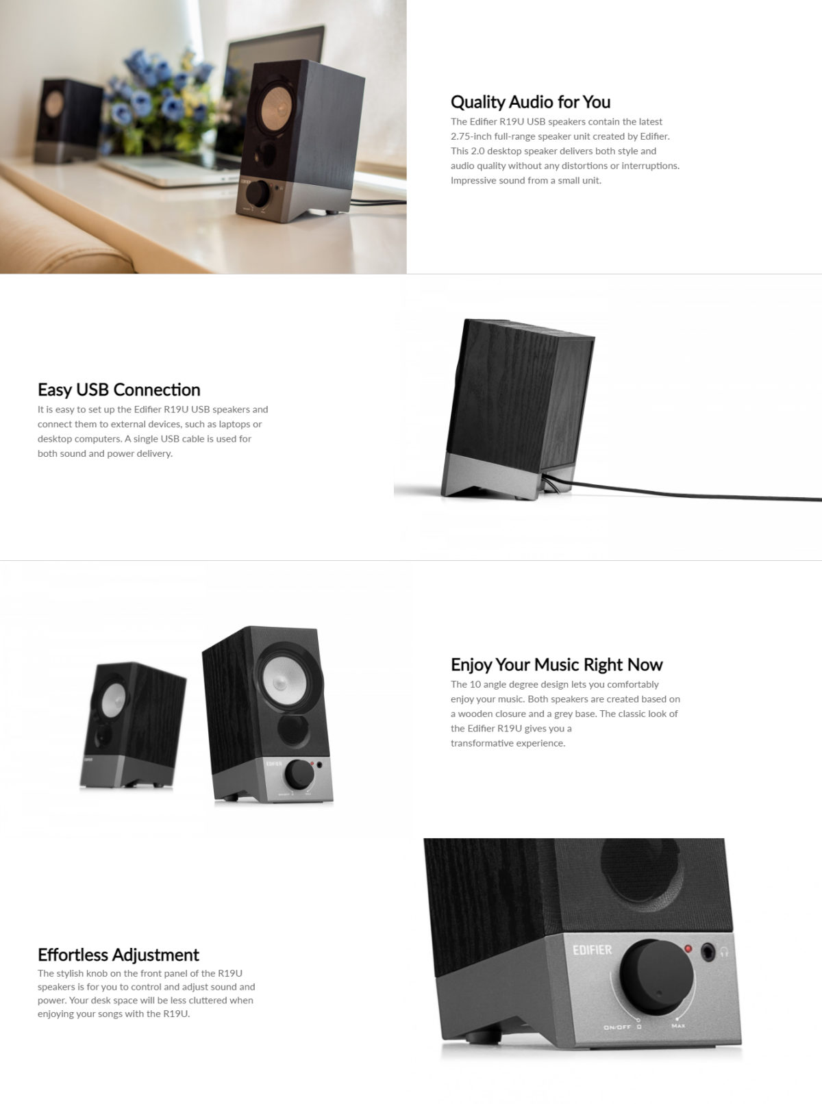 Edifier R19U Extraordinary Compact USB Speakers - Penguin.com.bd