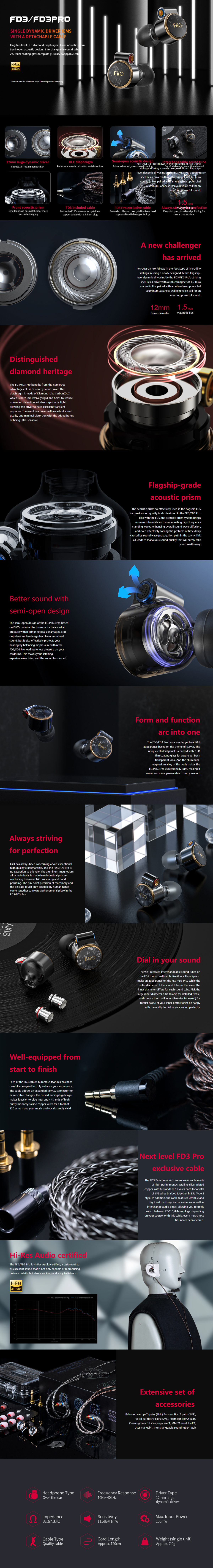 FiiO FD3 In Ear Monitor Wired Earphone - Penguin.com.bd