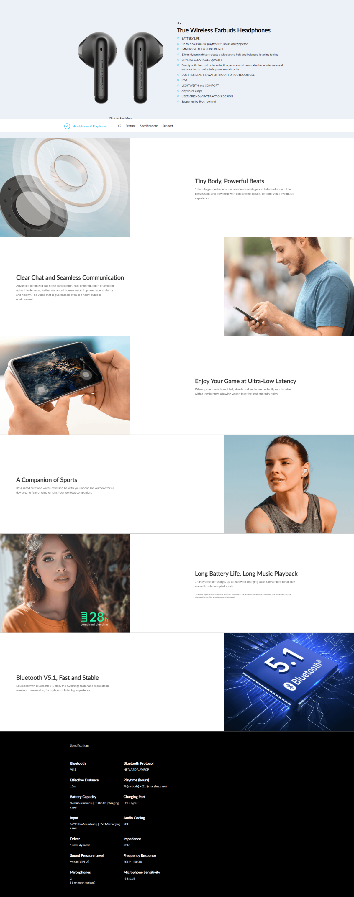 Edifier X2 True Wireless Earbuds - Penguin.com.bd