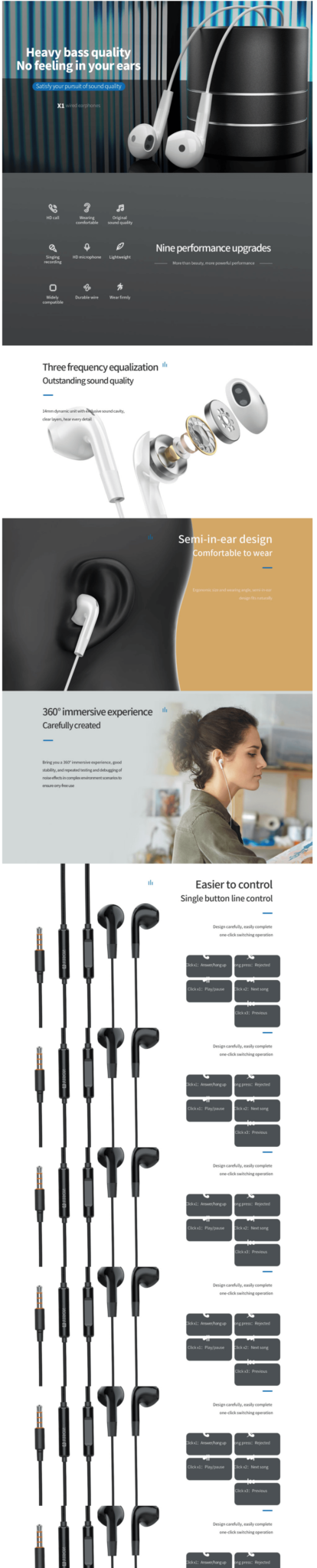 Yison X1 In-Ear Wired Headphone - Penguin.com.bd