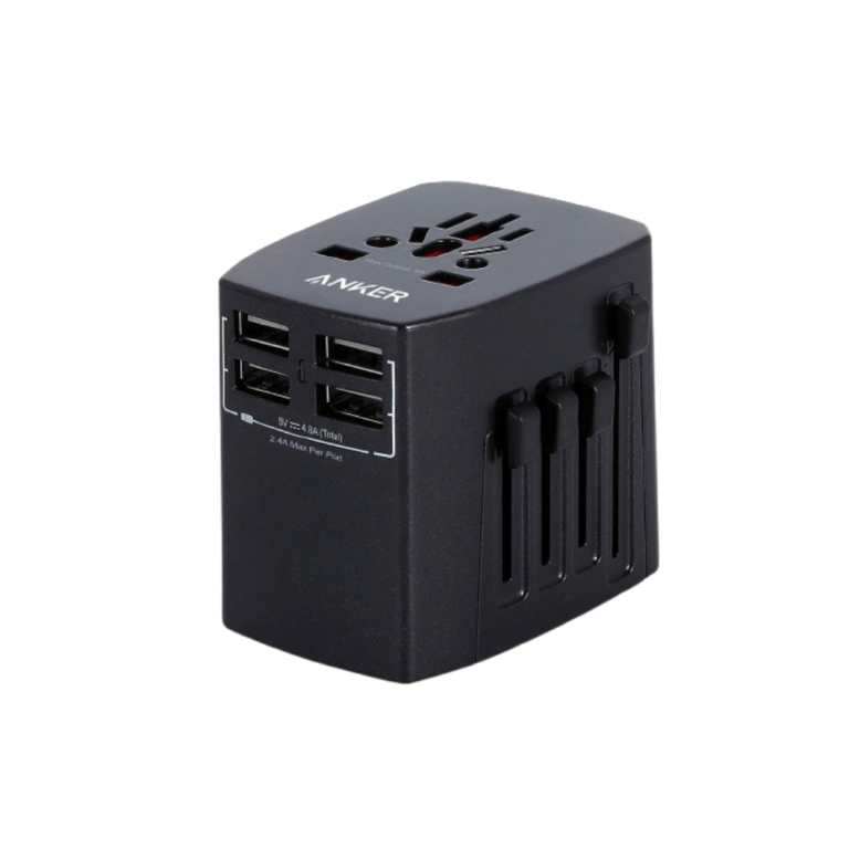 Anker Universal Travel Adapter With 4USB Ports (A2730H11) - Black ...