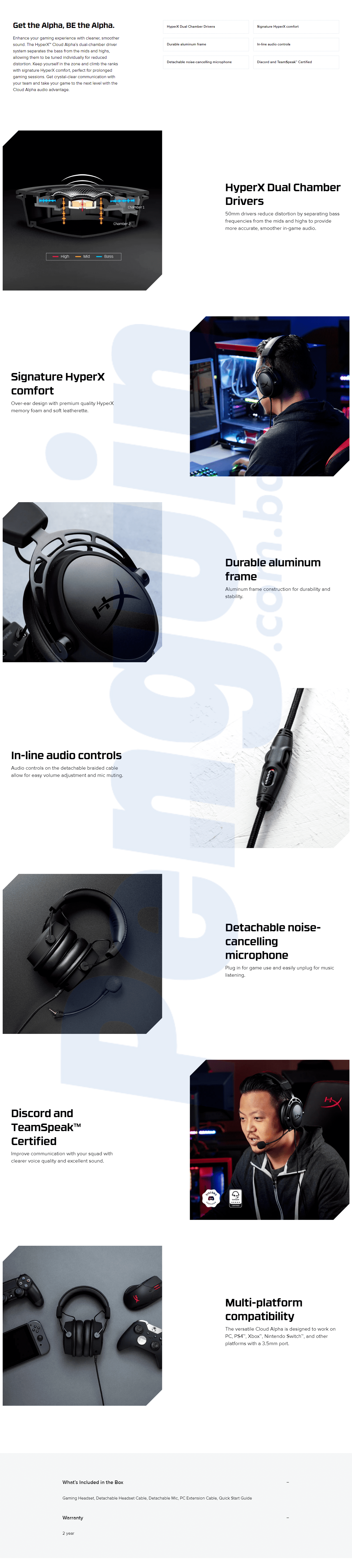 HyperX Cloud Alpha Gaming Headset - Red - Penguin.com.bd