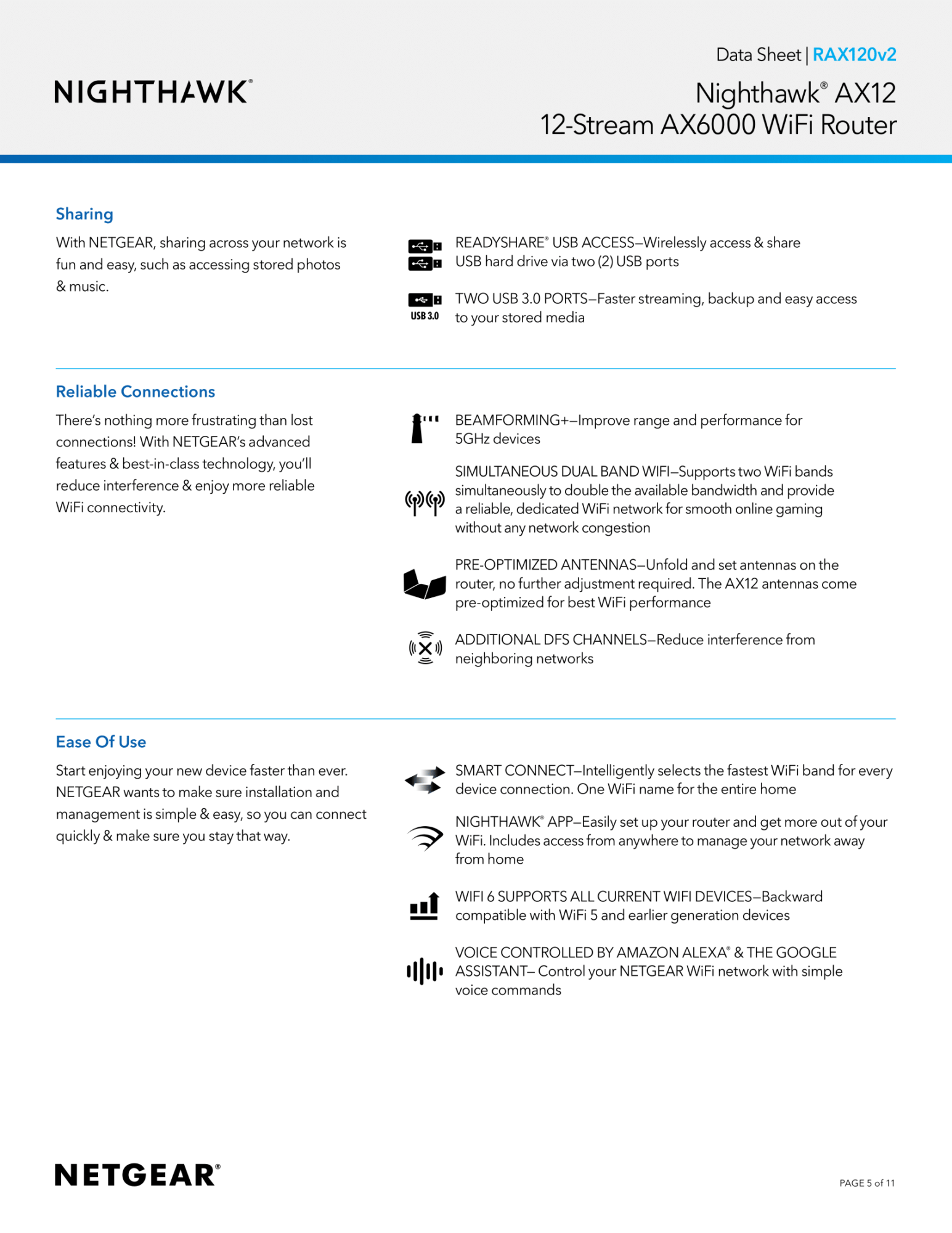 Netgear Nighthawk RAX120 AX12/12-Stream AX6000 WiFi 6 Router - Penguin ...