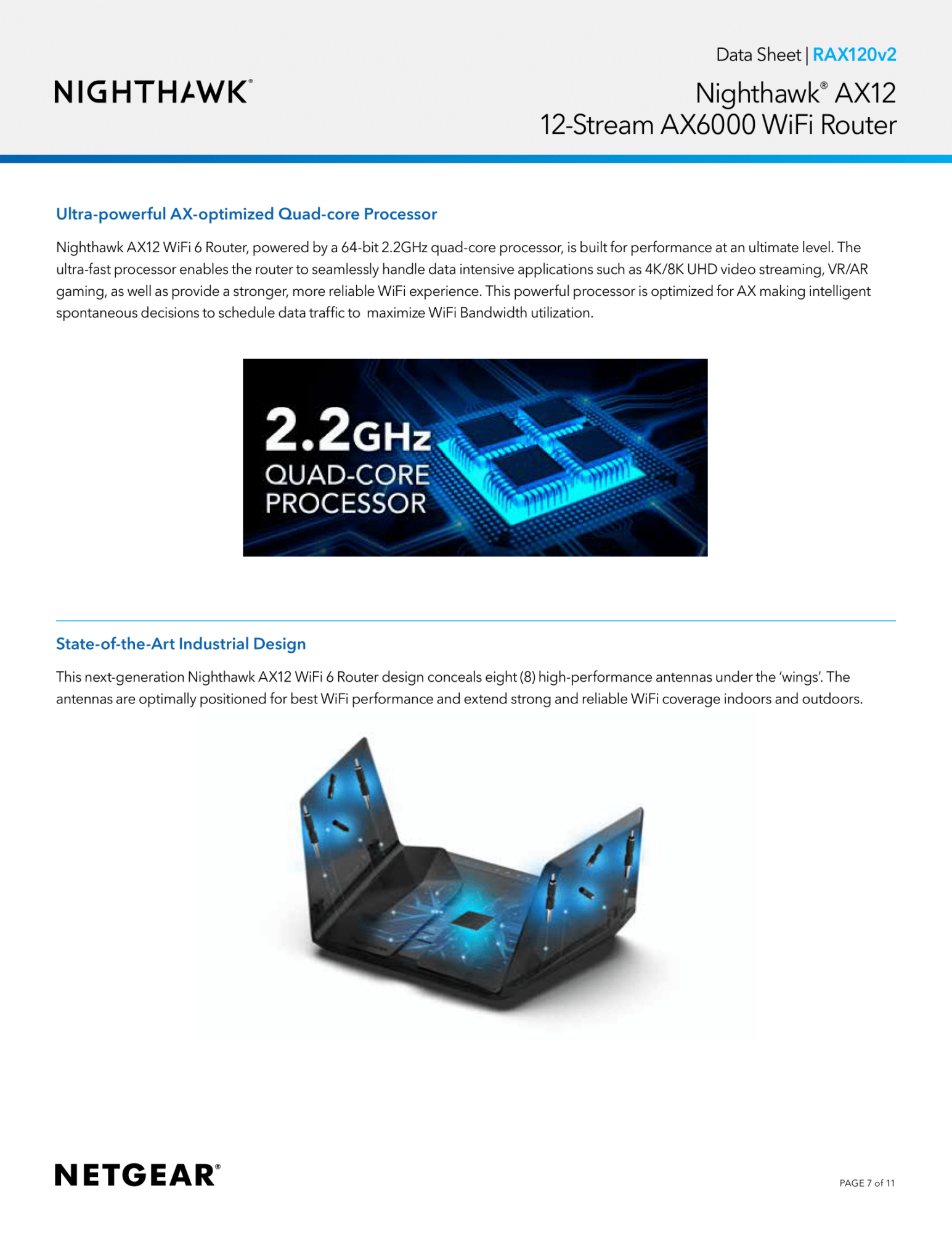 Netgear Nighthawk RAX120 AX12/12-Stream AX6000 WiFi 6 Router - Penguin ...