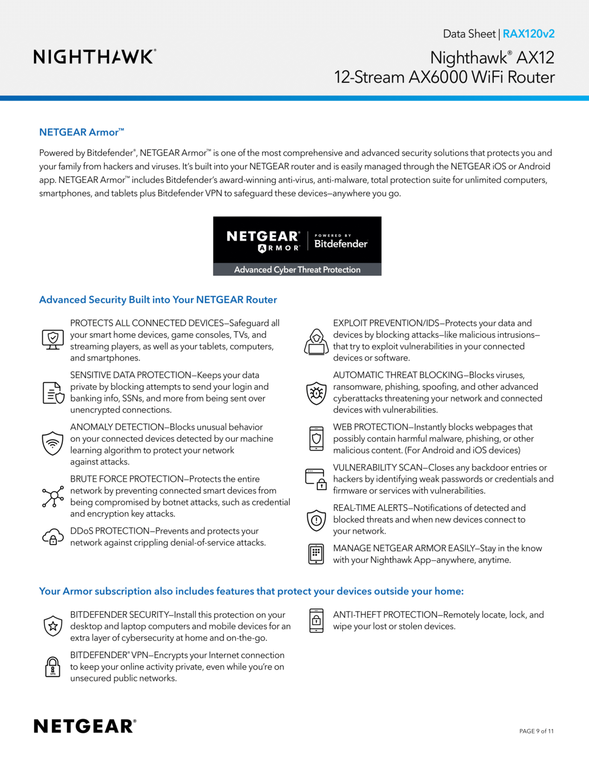 Netgear Nighthawk RAX120 AX12/12-Stream AX6000 WiFi 6 Router - Penguin ...
