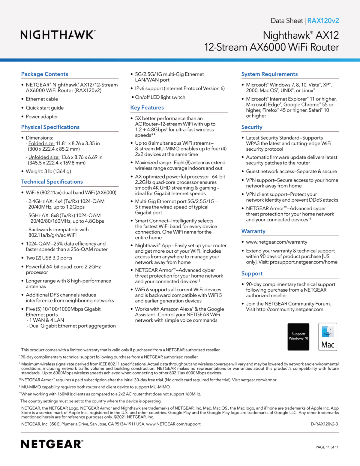 Netgear Nighthawk RAX120 AX12/12-Stream AX6000 WiFi 6 Router - Penguin ...