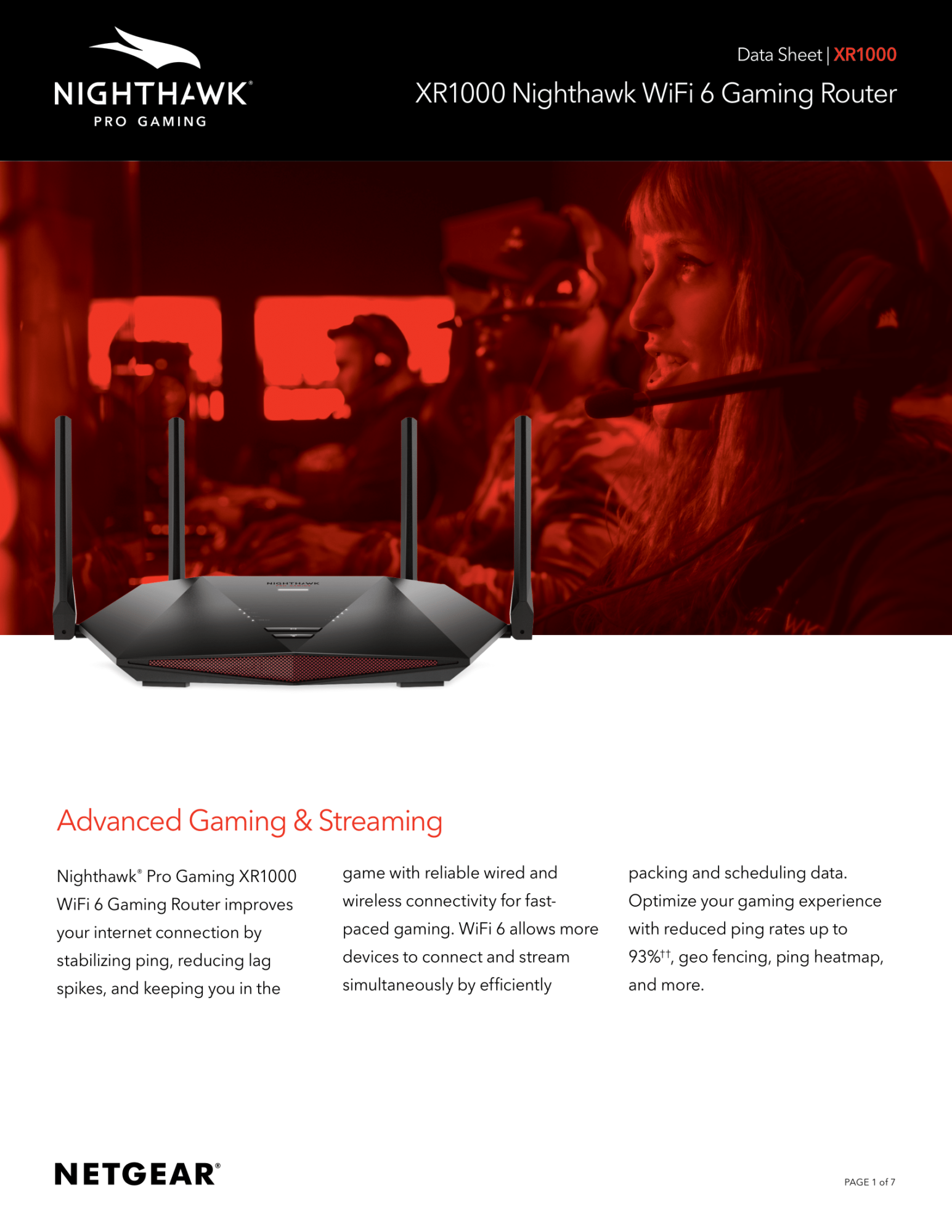 Netgear Nighthawk AX5400 Mbps Dual-Band Pro Gaming WiFi Router ...