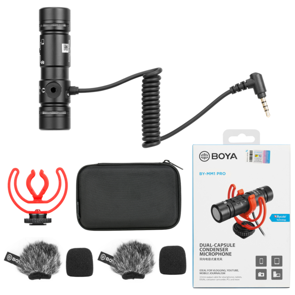 Boya BY-MM1 Pro Dual-capsule Mini Microphone - Penguin.com.bd