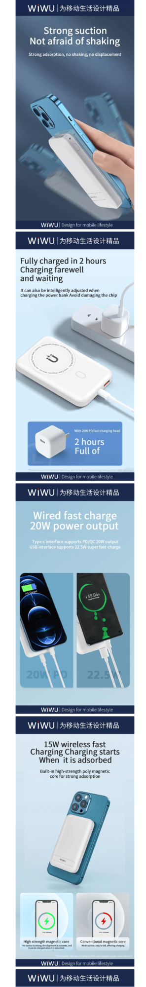 WiWU Snap Cube 10000 mAh Mini Magnetic Wireless Power Bank | Shop Now ...