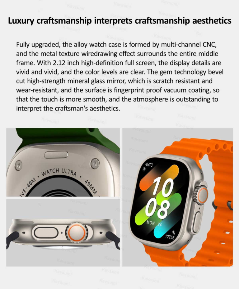 HK8 Pro Max AMOLED Bluetooth Calling Smart Watch - Penguin.com.bd