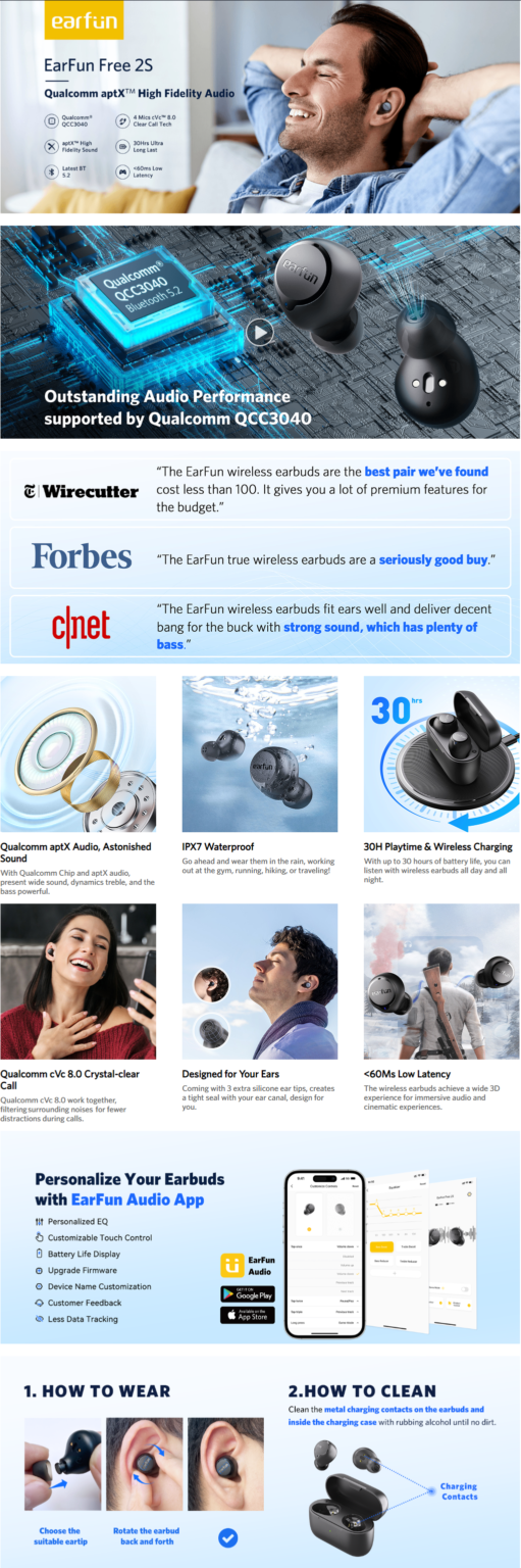 EarFun Free 2S True Wireless Earbuds - Penguin.com.bd