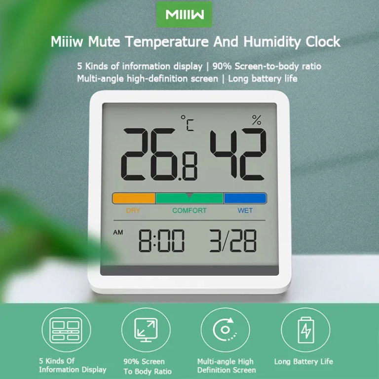 Xiaomi MIIIW Temperature Humidity Digital LCD Thermometer Hygrometer ...
