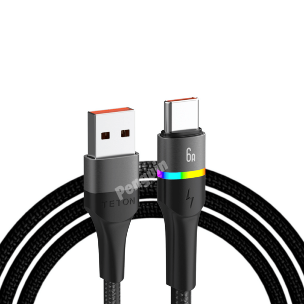 Teton 6A 1.2m Type-A to Type-C Fast Charging Data Cable (TU- CA31) - Penguin.com.bd