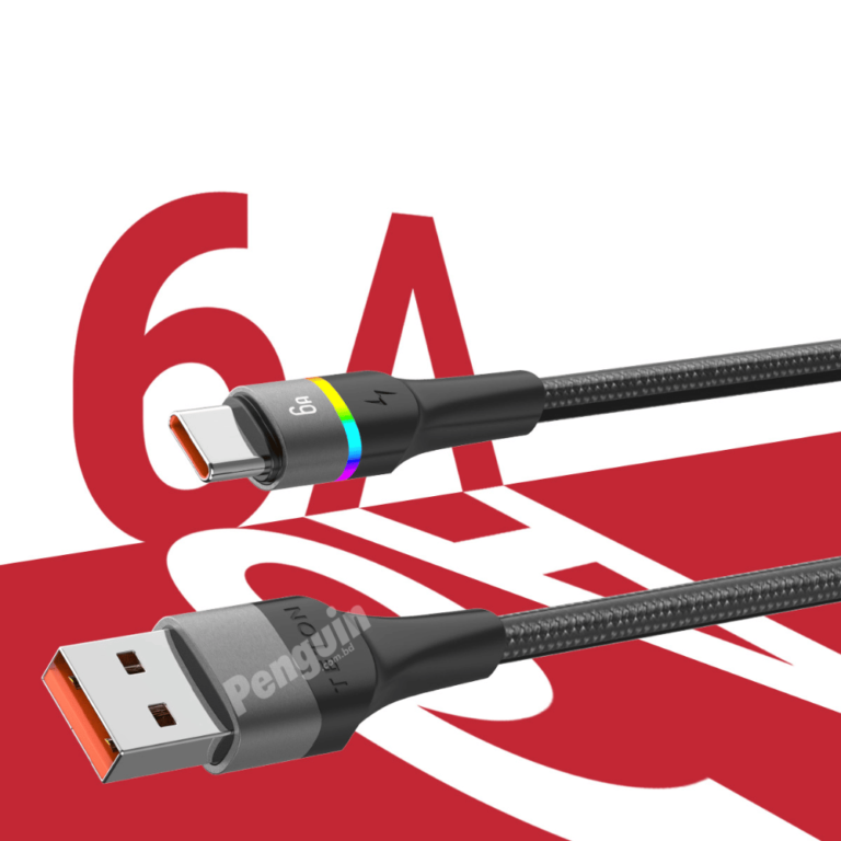 Teton 6A 1.2m Type-A to Type-C Fast Charging Data Cable (TU- CA31) - Penguin.com.bd
