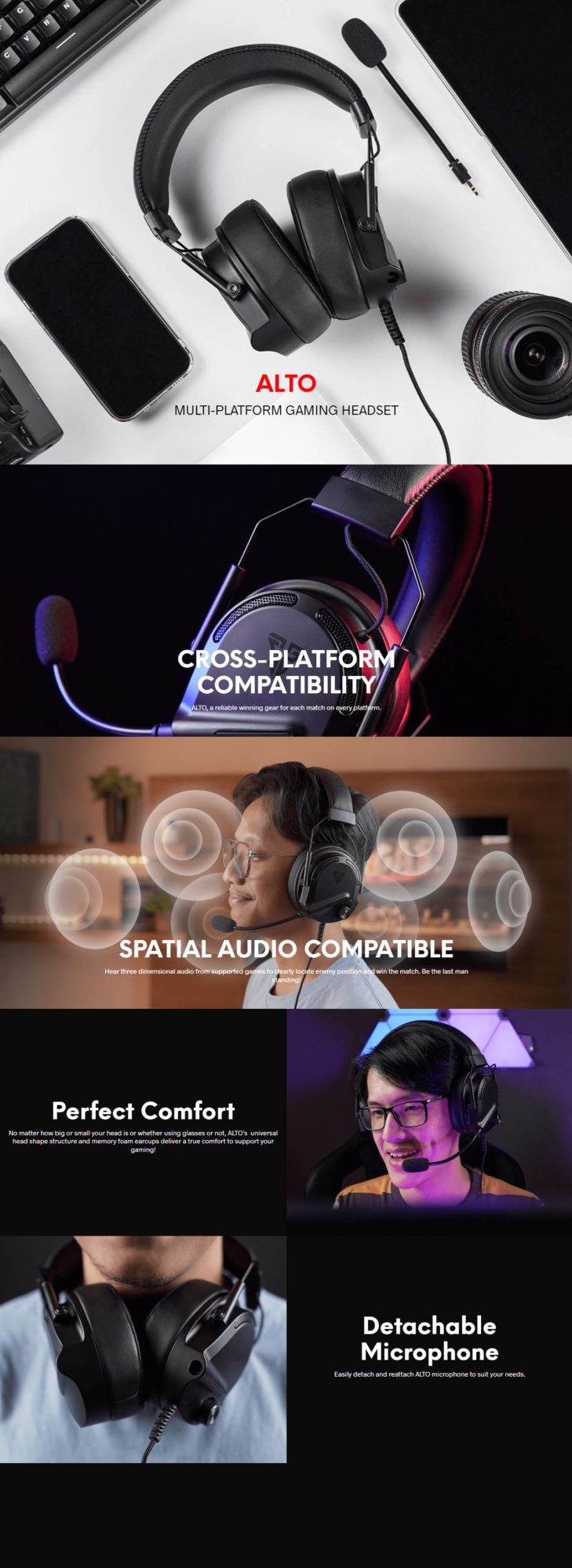 Fantech ALTO MH91 Multi-Platform Wired Gaming Headphones - Penguin.com.bd