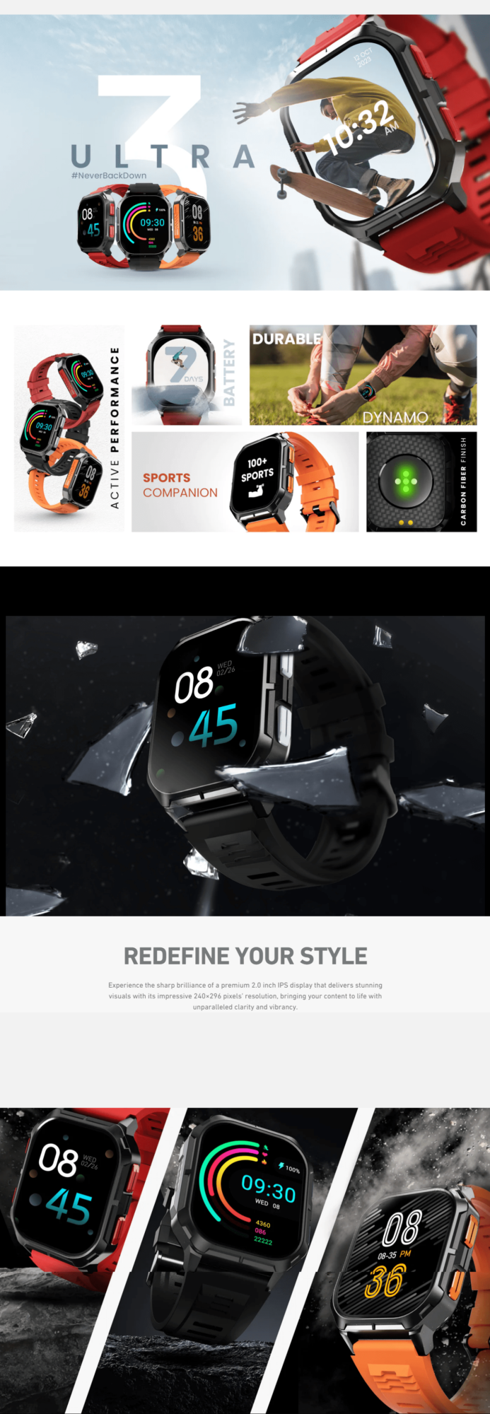 HiFuture Ultra3 Sports Smartwatch - Penguin.com.bd