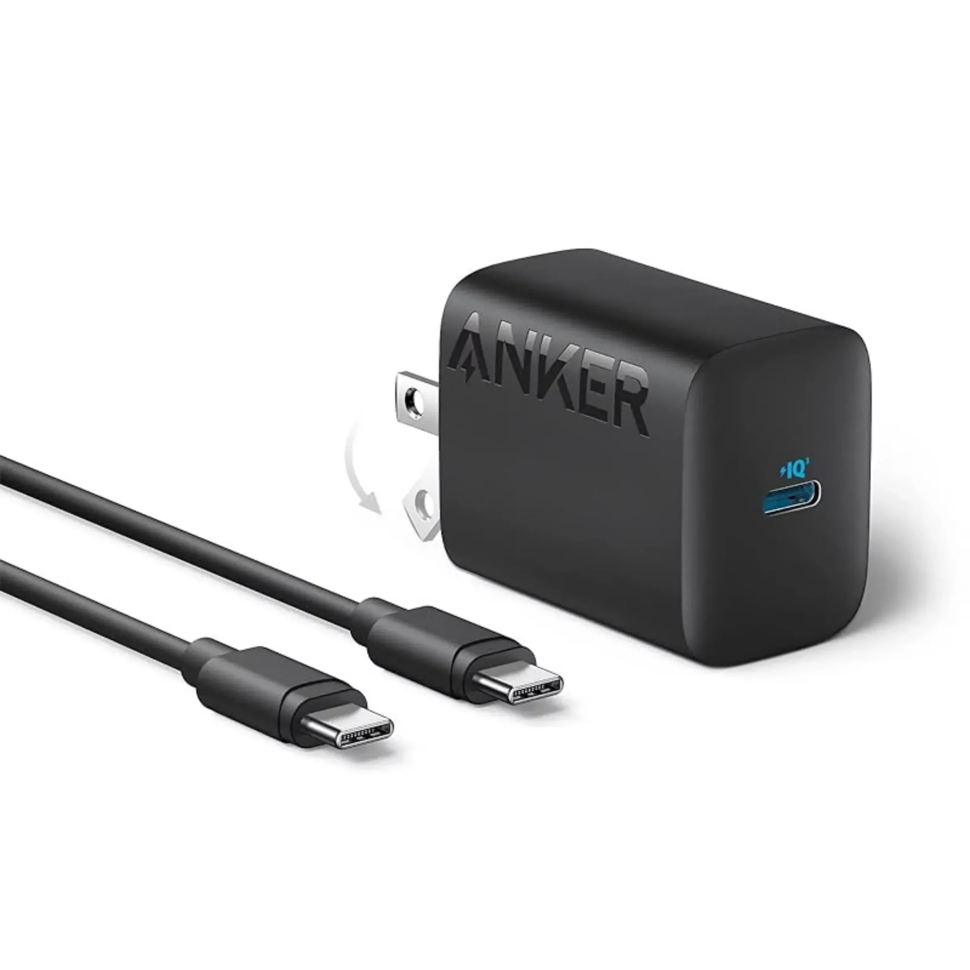 Anker 312 30W Wall Charger with Type-C to Type-C Cable 5ft (B2640N11 ...