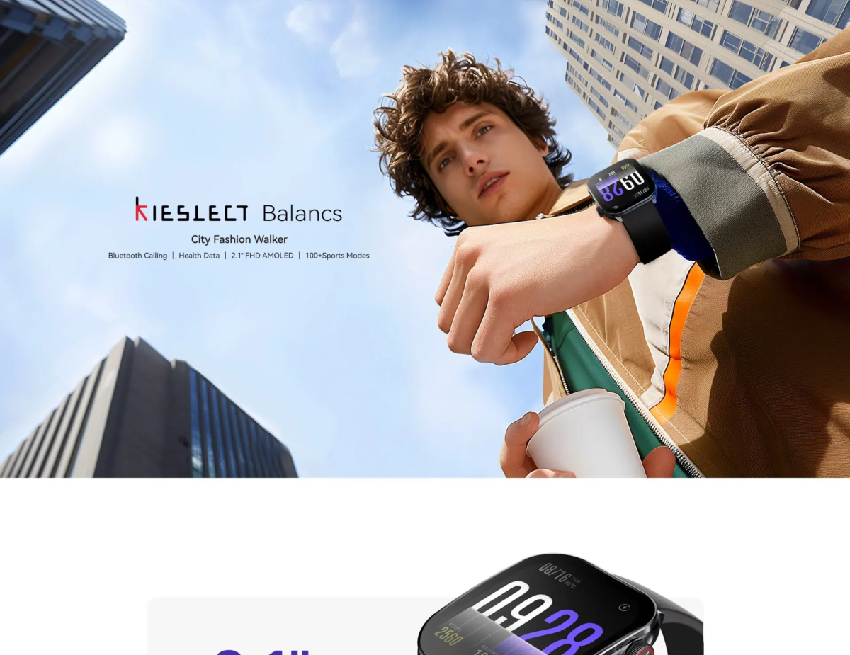 Kieslect Balancs AMOLED Calling Smart Watch - Penguin.com.bd