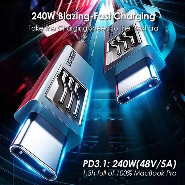 UGREEN US559 240W USB-C to USB-C Cable 1.5M (15367) - Penguin.com.bd